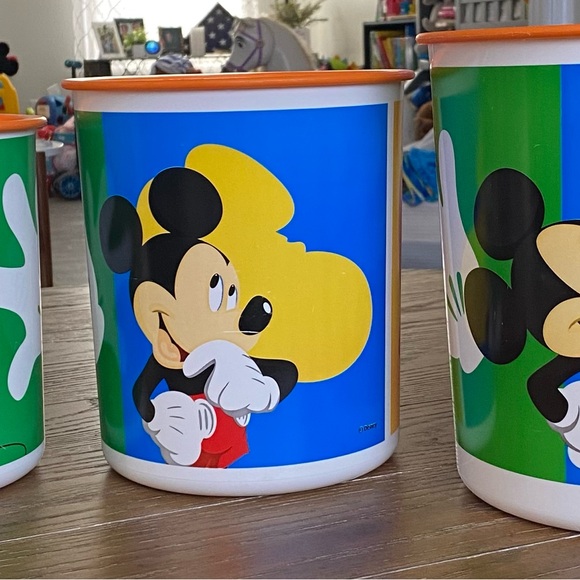 Tupperware | Dining | Tupperware Disney Mickey Mouse Canisters Set Of 3 ...